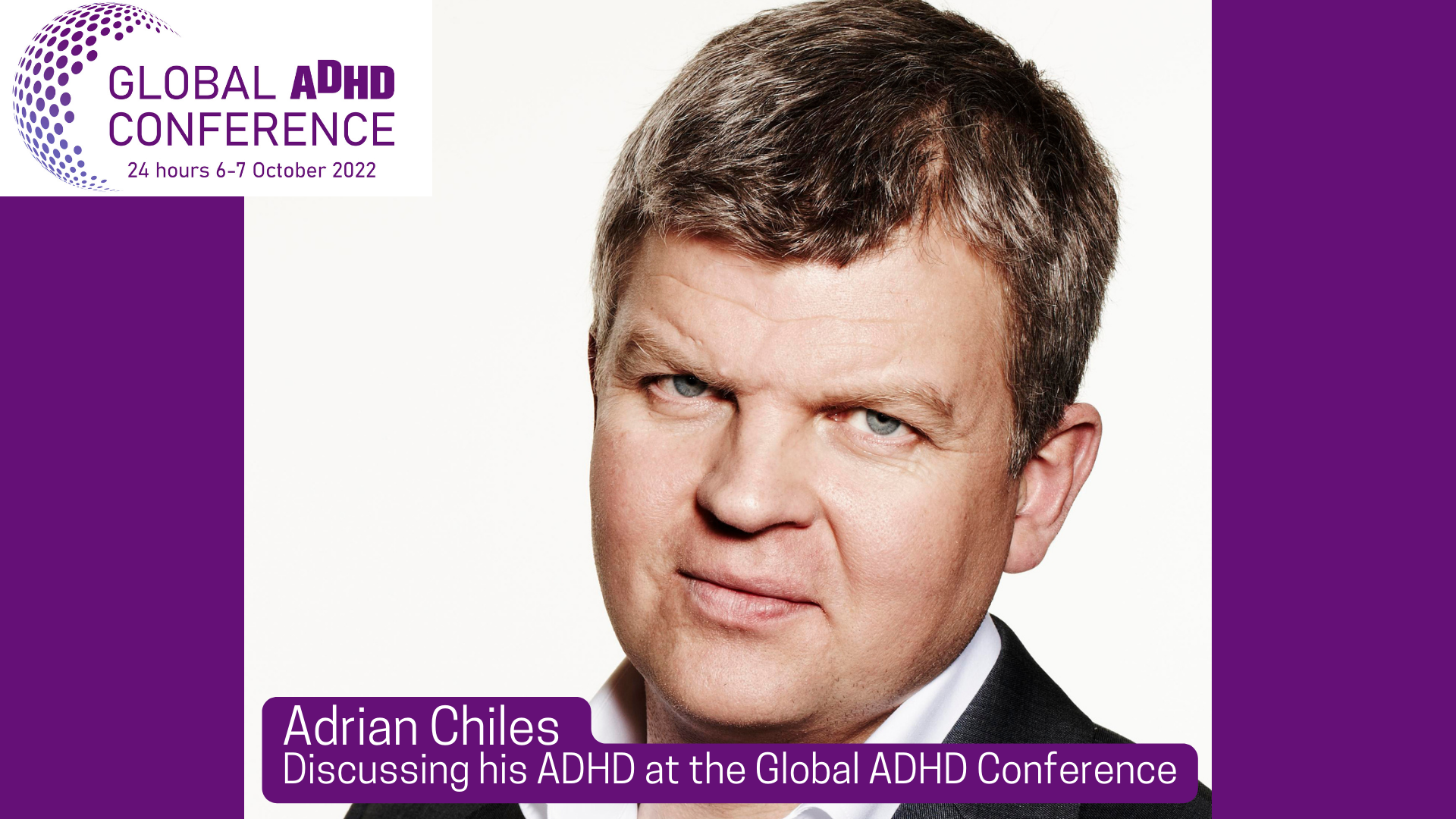 Adrian Chiles - TV Presenter formally diagnosed for ADHD